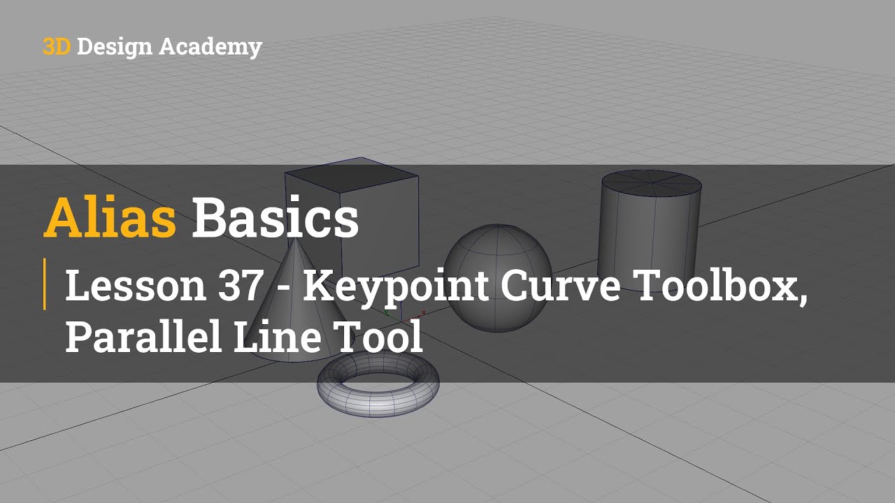 Autodesk Alias Basic Tutorials 37 - Keypoint Curve Toolbox, Parallel Line Tool