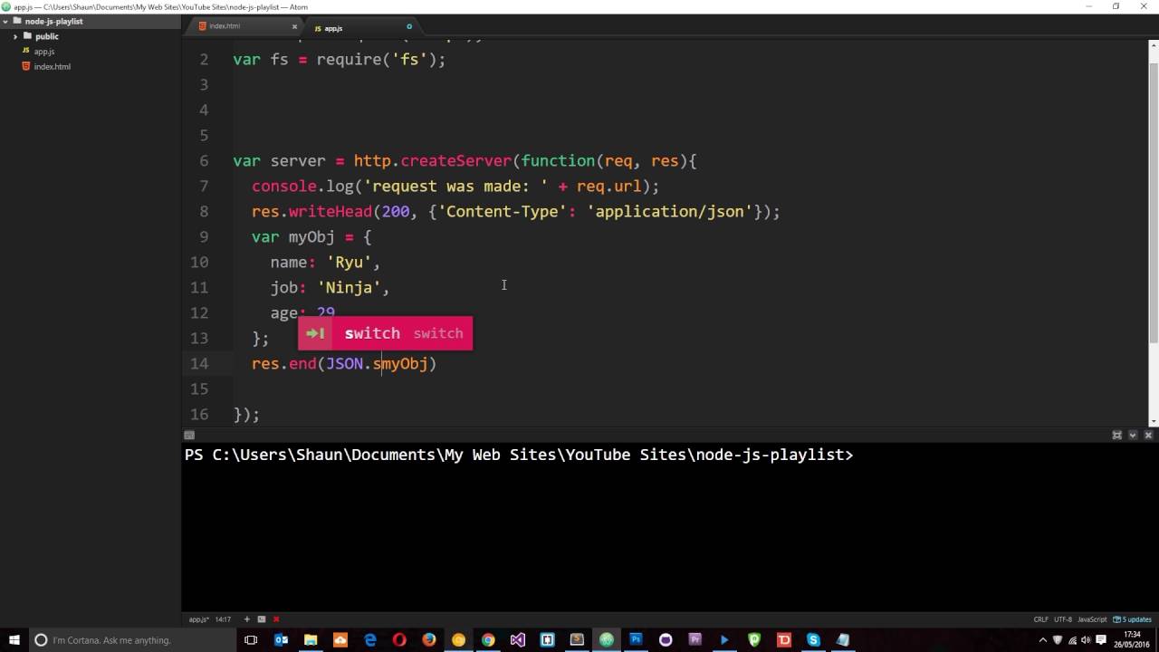 Node JS Tutorial for Beginners #18 - Serving JSON Data