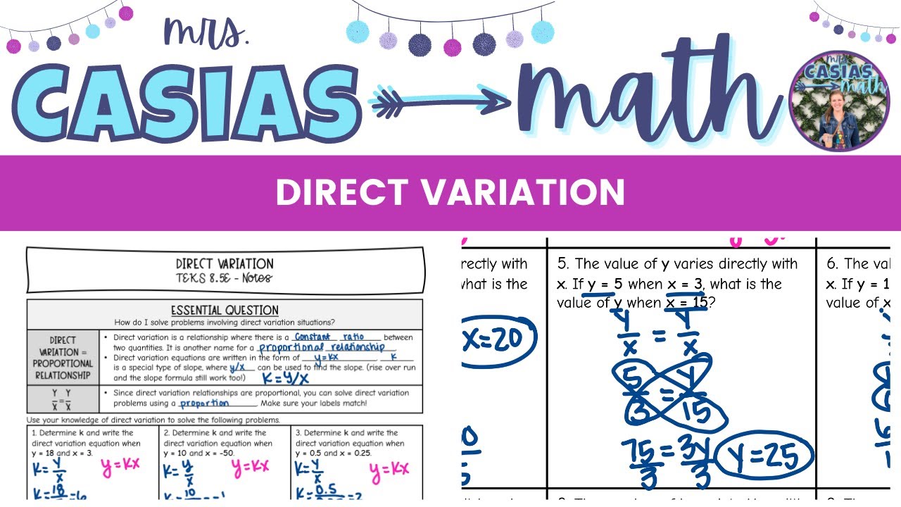 Direct Variation | 8th Grade Math Pre-Algebra