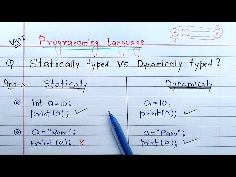 Learn difference between statically and dynamically typed programming languages | Learn Coding ...