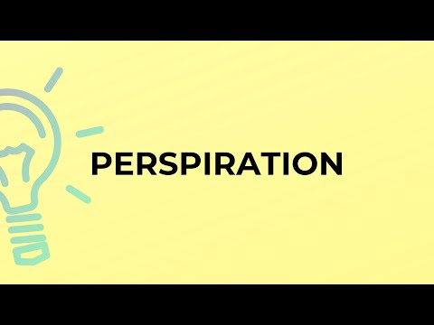 What is the meaning of the word PERSPIRATION?