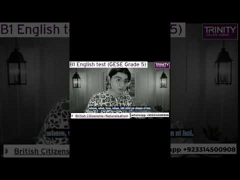 B1 English Test (GESE Grade 5) | SELT British Citizenship| Trinity College London ILR UK