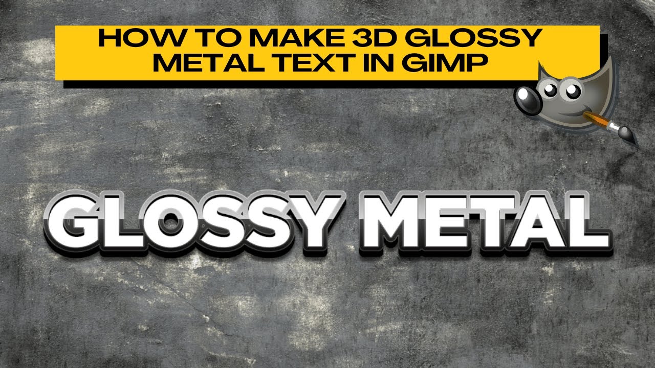 How to Make 3D Glossy Metal Text in GIMP