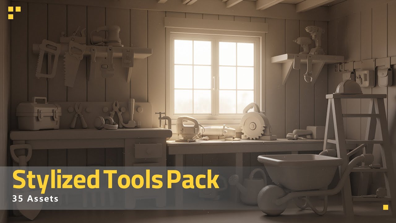 Stylized Tools Pack – 35 Models (3D Assets Showcase)