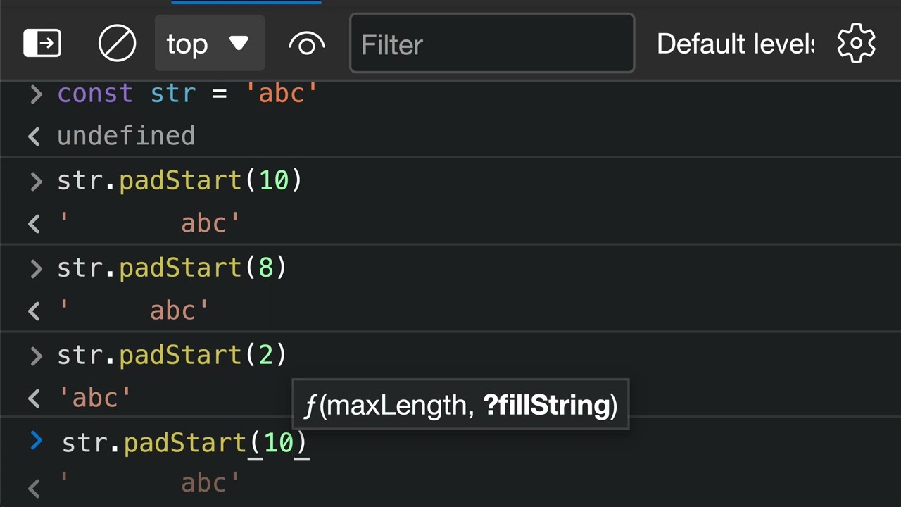 JavaScript Tips — Left padding strings using padStart