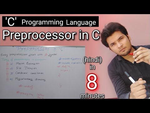 Preprocessor in C (hindi) || C preprocessor directives macro substitution, file inclusion- C program