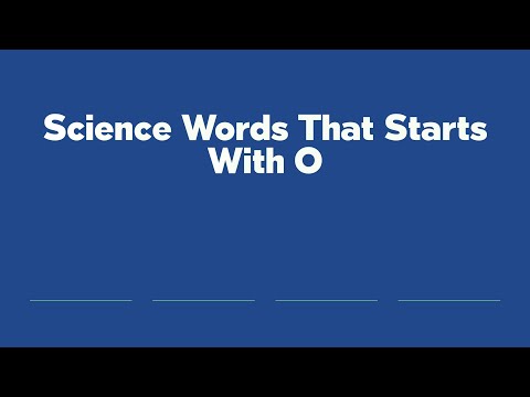 Science Words That Starts With O