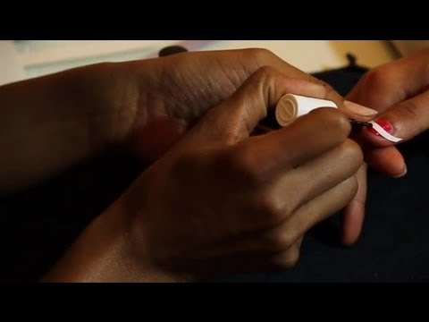 How to Use French Manicure Nail Stencils : Nail Care & Nail Art