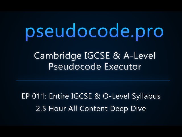 Comprehensive Guide to IGCSE & O-Level Pseudocode Syllabus | Galaxy.ai | Galaxy.ai