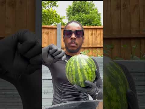 Injecting a watermelon with sodium + potassium (NaK) ππ #chemistry #science #experiment