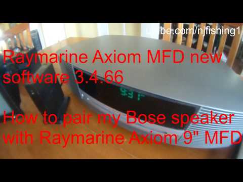 How I listen to music from my fishfinder through Bose wave 3 music systems with bluetooth adapter?