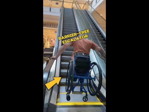 Escalators are also easy for wheelchair users to use.