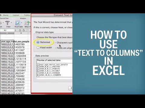 How To Use "Text To Columns" In Excel