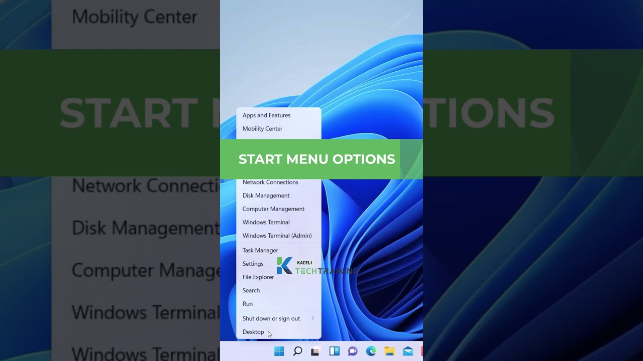 Start Menu Options - Windows 11 Tip of the Day