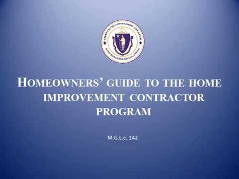 Homeowners Guide to the Home Improvement Contractor Program