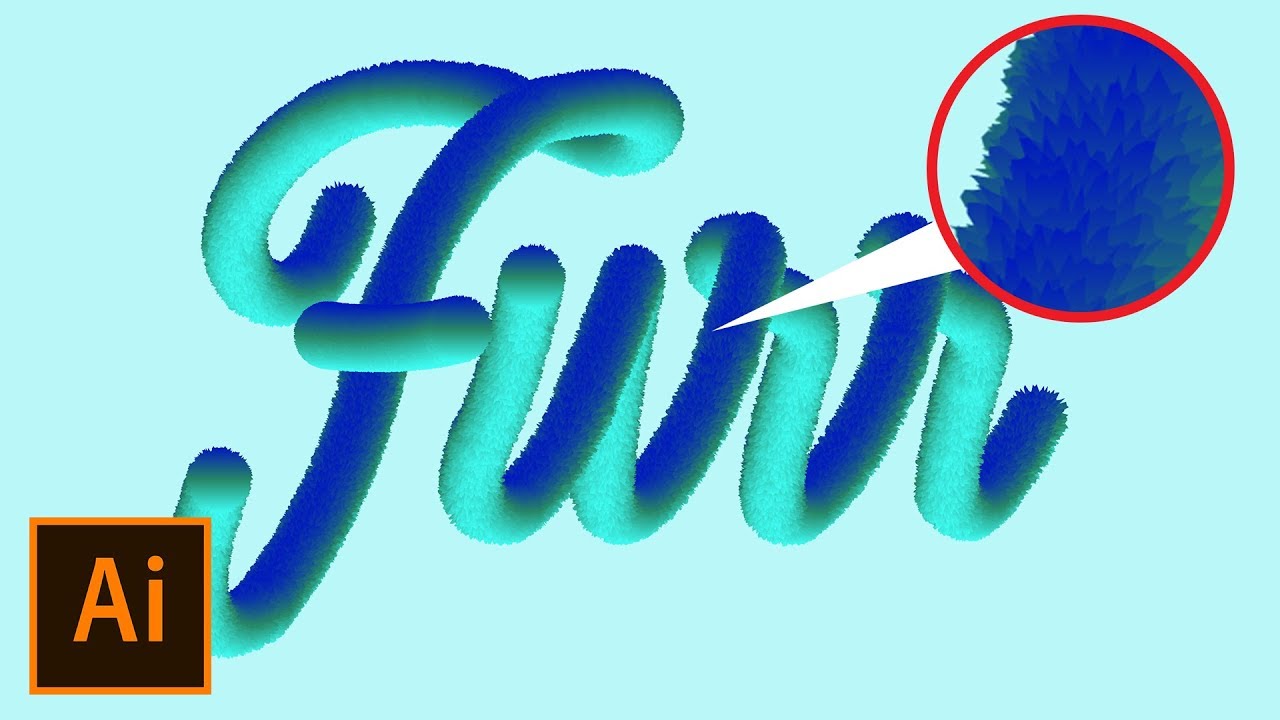 Realistic 3D Furry Texture Effect | Illustrator Tutorial