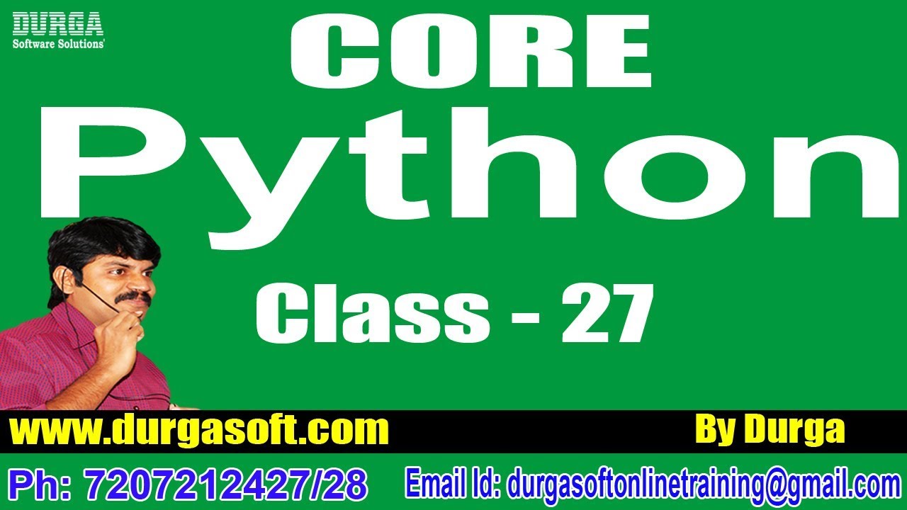 Learn Core Python Programming Tutorial Online Training by Durga Sir On 01-07-8-2018 @ 9PM