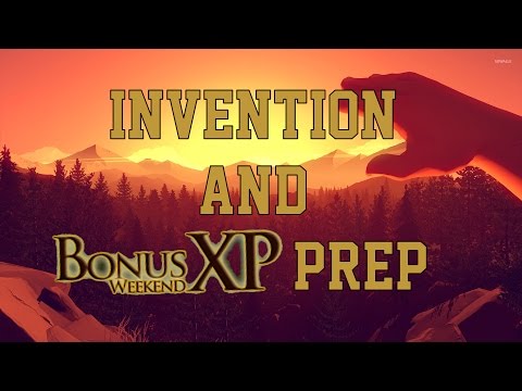Training Invention and BONUS XP PREP