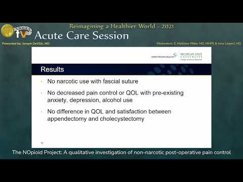 The NOpioid Project: A qualitative investigation of non-narcotic post-operative pain control