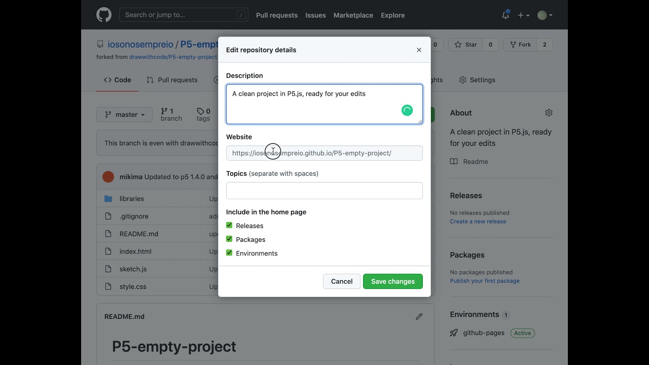 Creative Coding 2021-2022 - Activate GitHub Pages on your repo