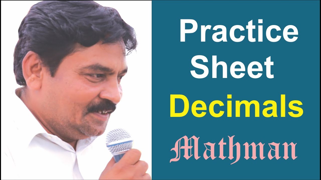 practice sheet   decimals