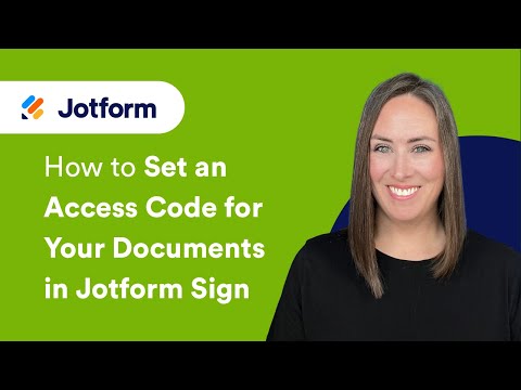 How to Set an Access Code for your Documents in Jotform Sign