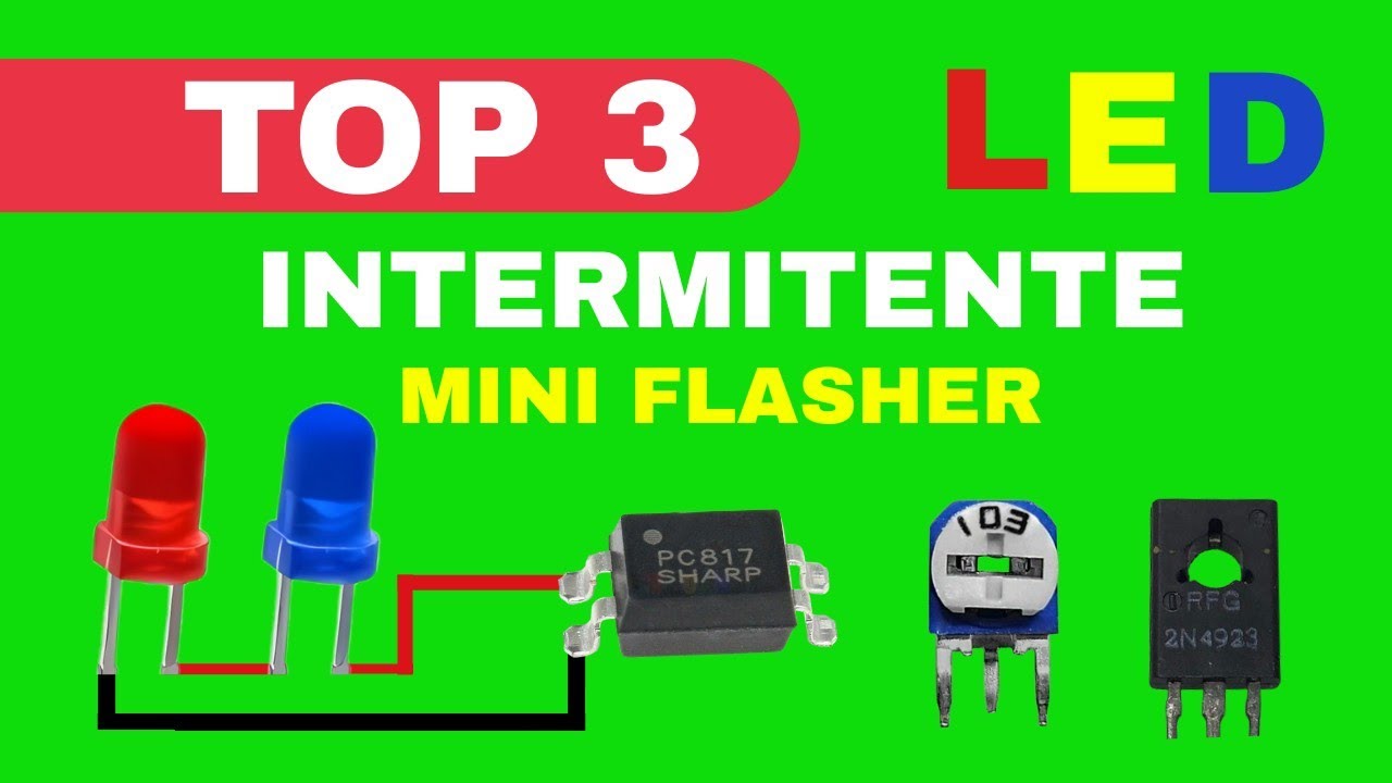 Como Hacer un Circuito LED Intermitente con Optoacoplador y Transistor | Flasher Electrónico Fácil”