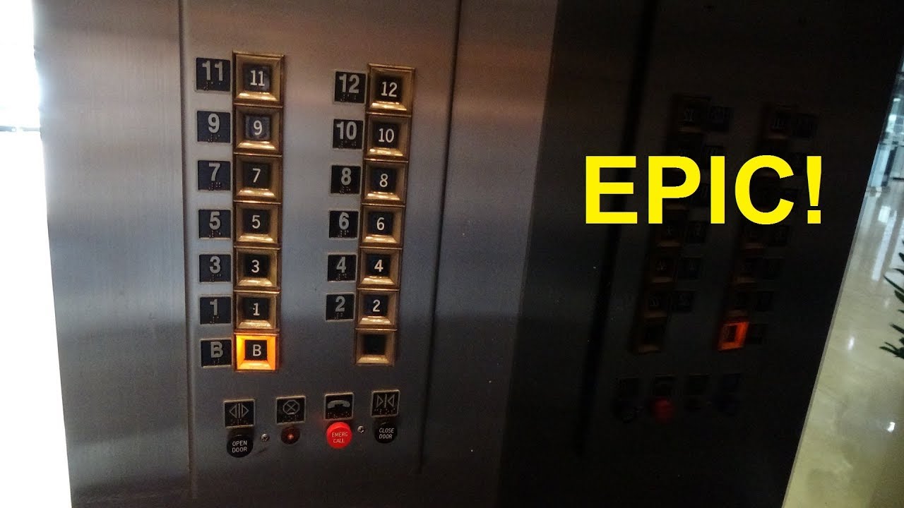 Absolutely Beautiful! EPIC & Fast 1958 Vintage Otis Touch-Sensitive Traction Elevators