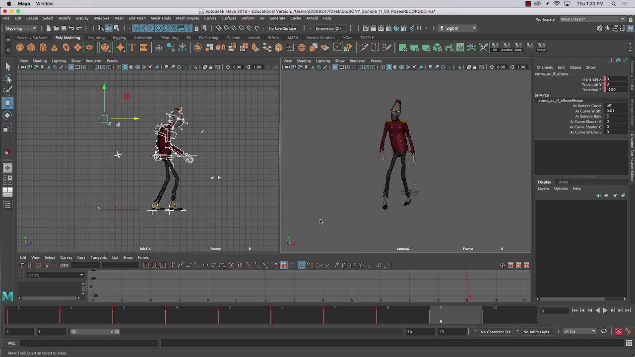 Creating Maya Animation Selection Sets