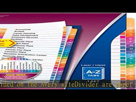 Avery A-Z Tab Dividers for 3 Ring Binders, Customizable Table of Contents, Multicolor Tabs, 1 Set (