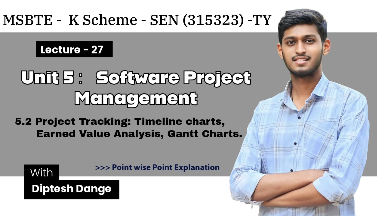 5.2 Project Tracking : Gantt Chart, Timeline Chart & Earned Value Analysis | Unit 5 MSBTE K Scheme