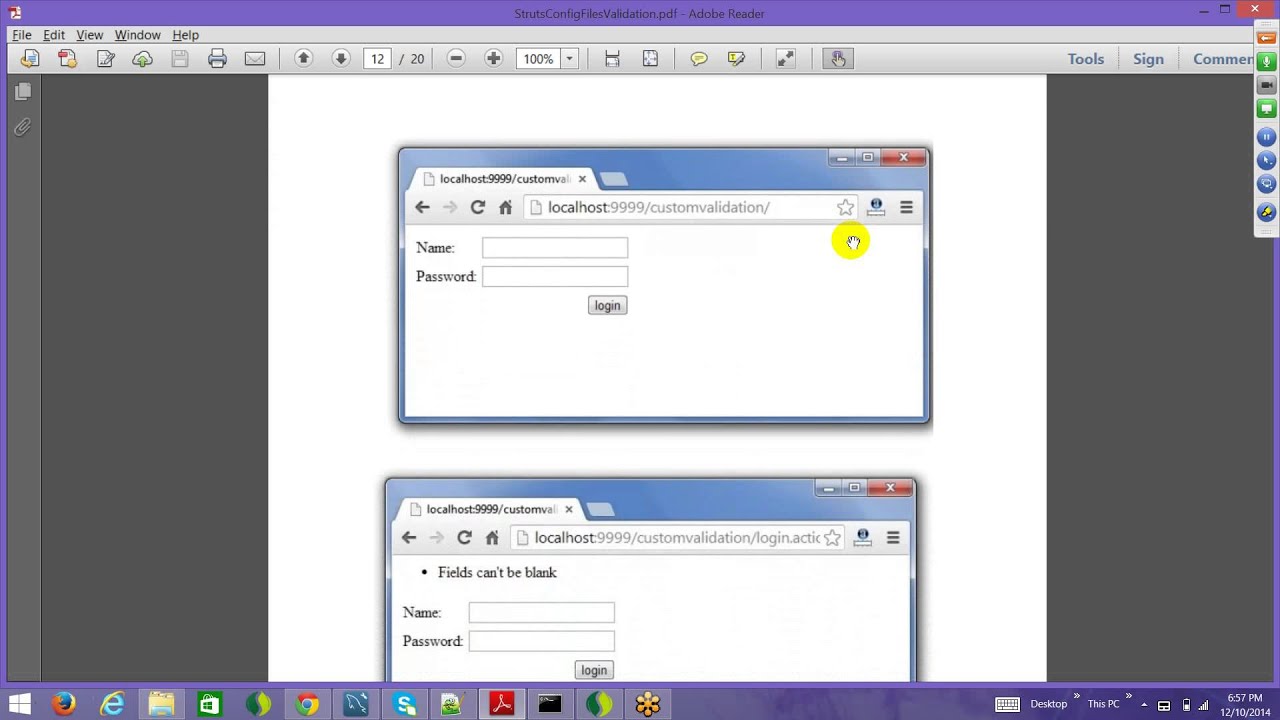Struts Action And Xml Validation