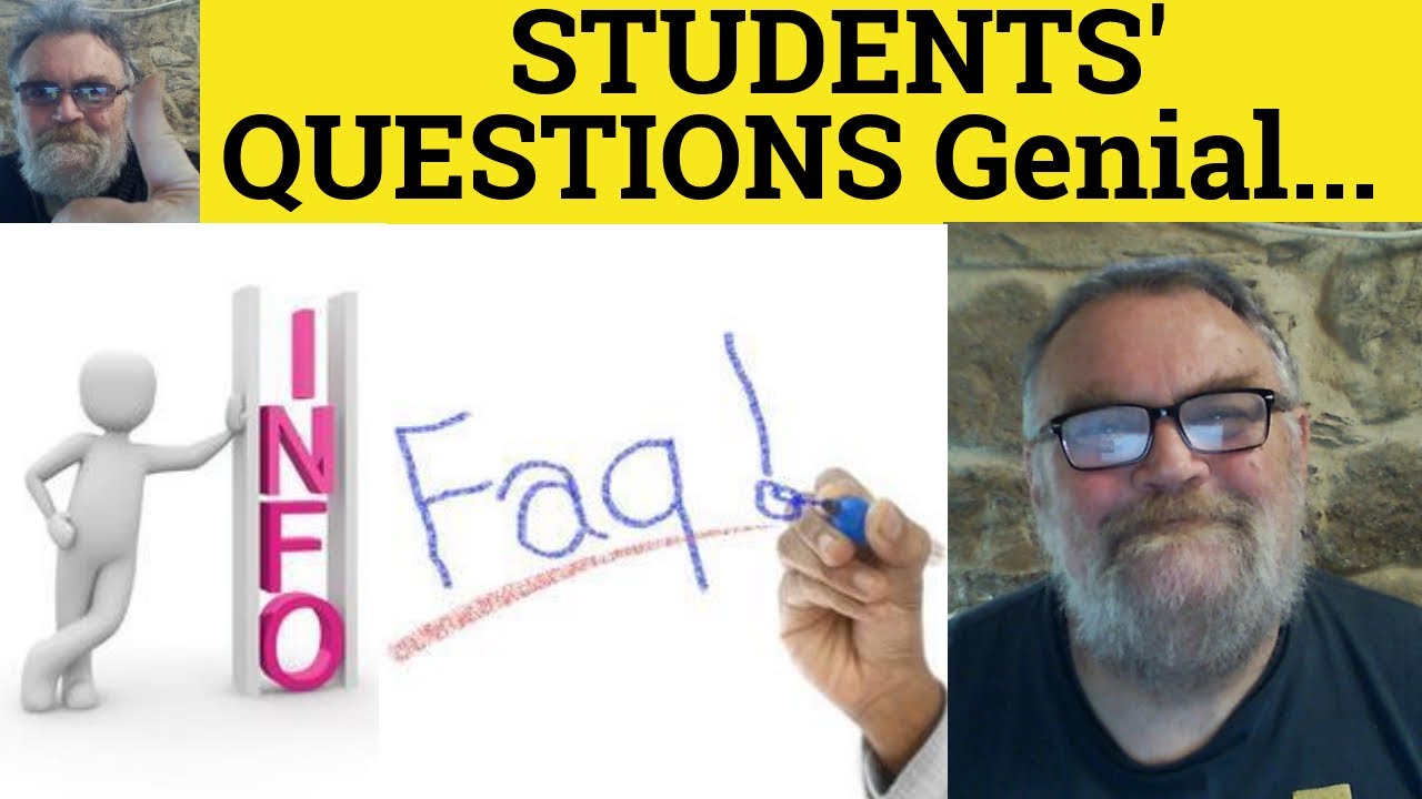 🔵 Students Questions - Genial - Somehow - Kind of - Genial Meaning - Somehow Explained - Kind Of