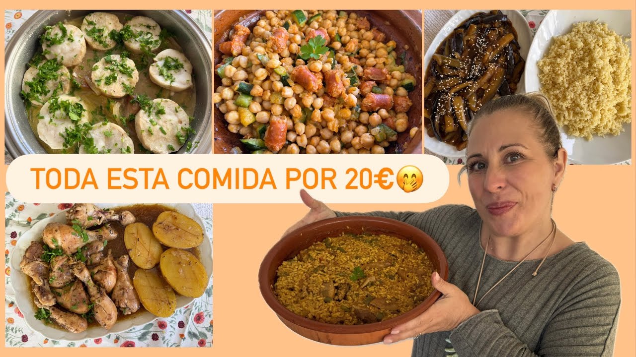 Menú SEMANAL por 20€ // Recetas SALUDABLES, FÁCILES y RÁPIDAS. Os enseño EL TICKET🛒