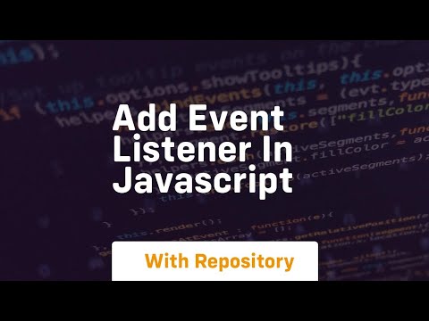 Add event listener in javascript