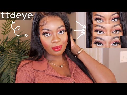 BEST COLORED CONTACTS FOR DARK BROWN EYES | TTDeye Contact Lenses Review & Try-On | iamSimoneC