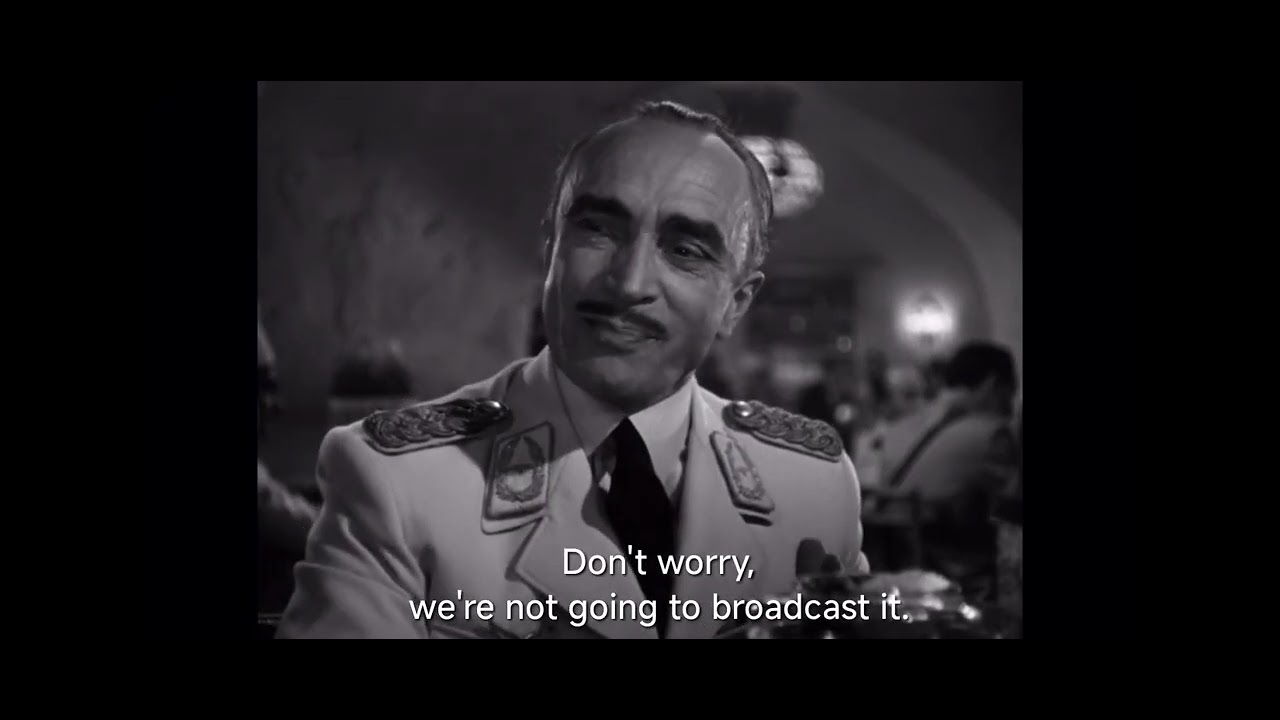 Casablanca – Major Strasser Questions Rick (Iconic Scene)