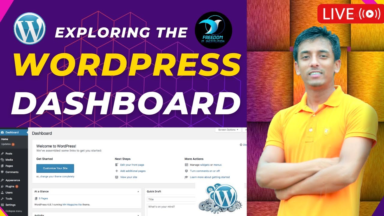 WordPress Dashboard Tutorial - Exploring the WordPress Dashboard | WordPress Bangla Tutorials