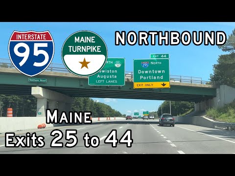 Interstate 95 / Maine Turnpike (Exits 25 to 44) Northbound