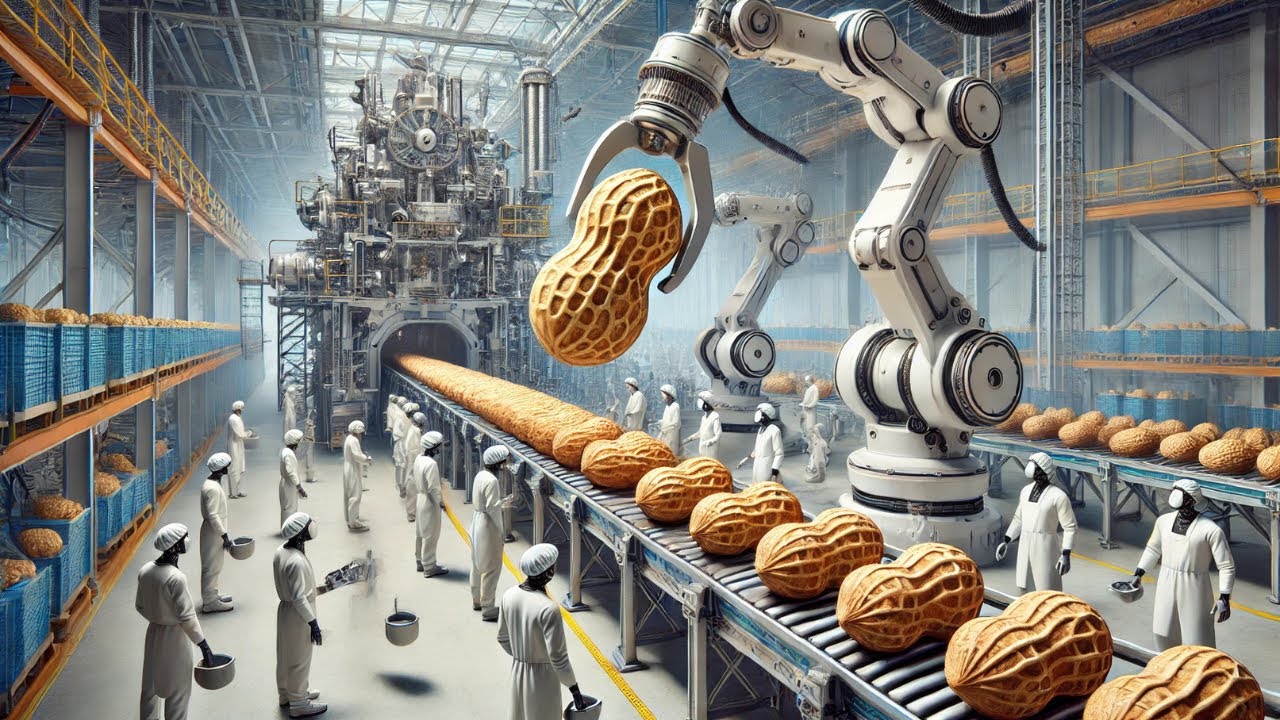 Inside a Cutting-Edge Peanut Factory: Transforming Raw Peanuts into Smooth and Crunchy Peanut Butter