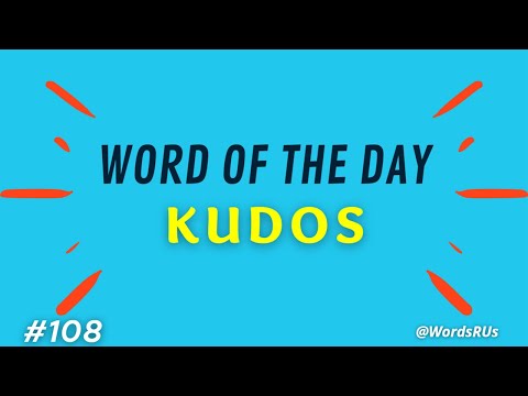 Kudos - Word of the Day | Improve your English Vocabulary | Learn Vocabulary