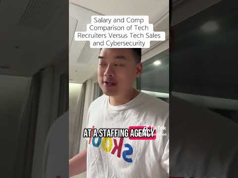 Salary and Comp Comparison of Tech Recruiters Versus Tech Sales and Cybersecurity #sales #cyber