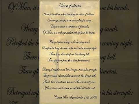 (🇬🇧 Poem) Desert of Solitudes (translated from French🇫🇷 )