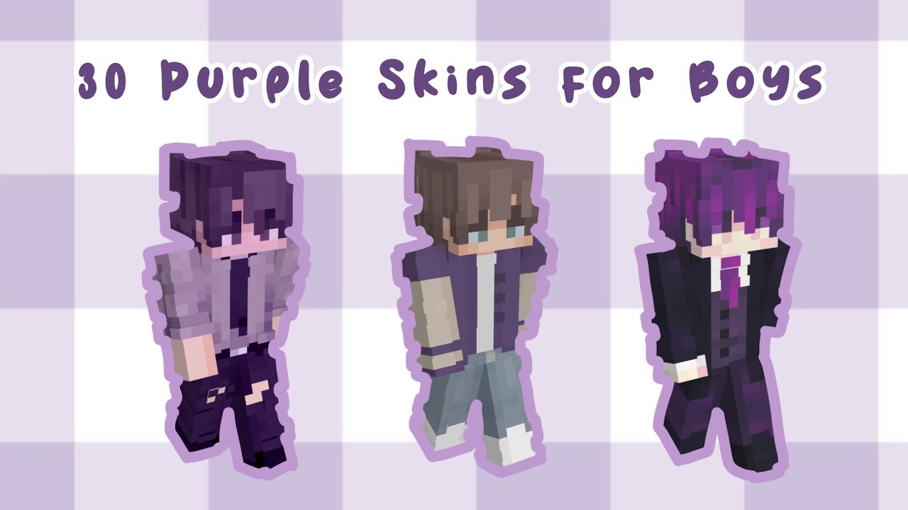 30 Minecraft Purple Skins for Boys! 💜