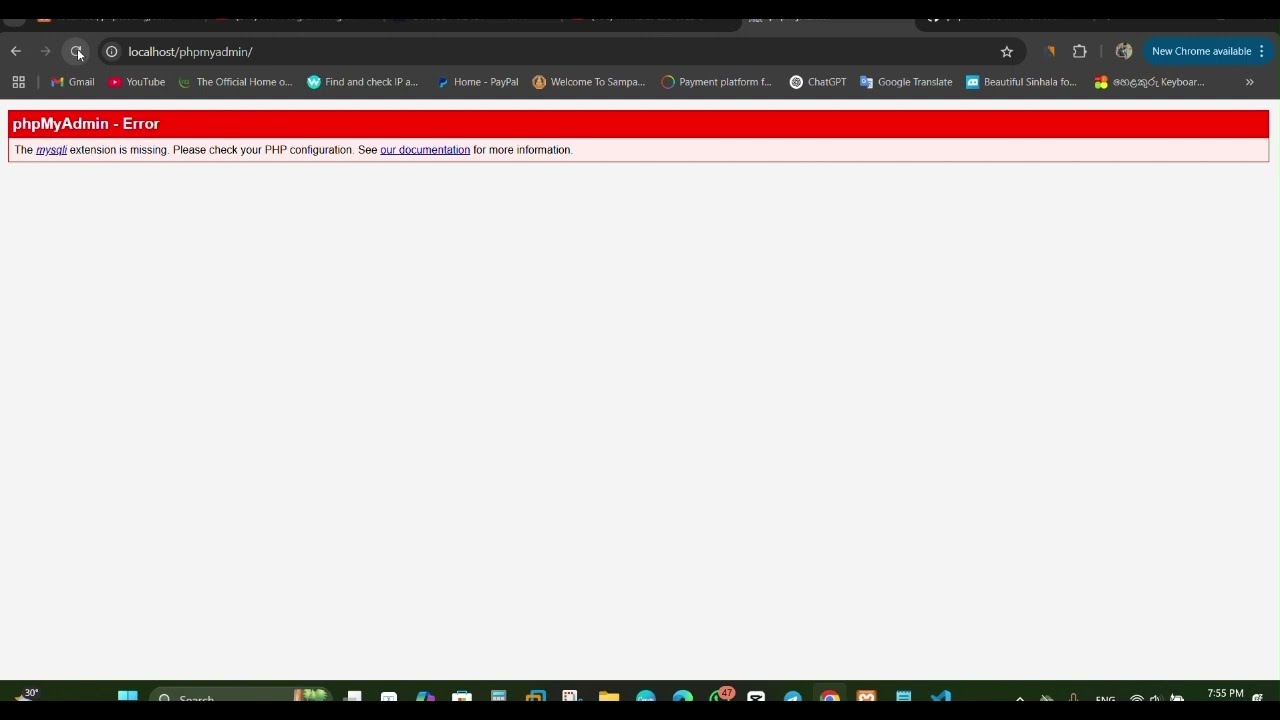 Mysqli missing! How to fix phpMyAdmin - Error