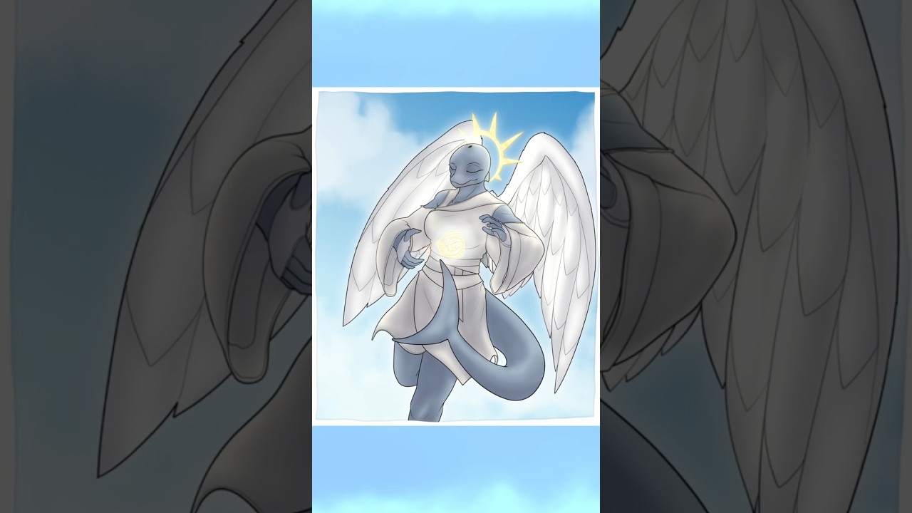 Dolphin Angel Art Timelapse  #originalcharacter #furry #art #timelapse