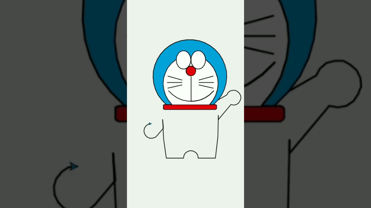 Doraemon draw using python turtle #coding #python #shorts #programming #doraemon