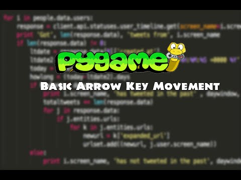 Pygame Tutorial #1 - Basic Arrow Key Movement