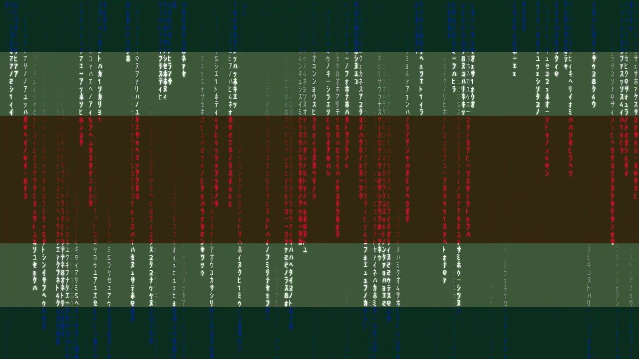 Costa Rica Flag Matrix Rain Style Digital Stock Illustration | Motion background | Screen Saver