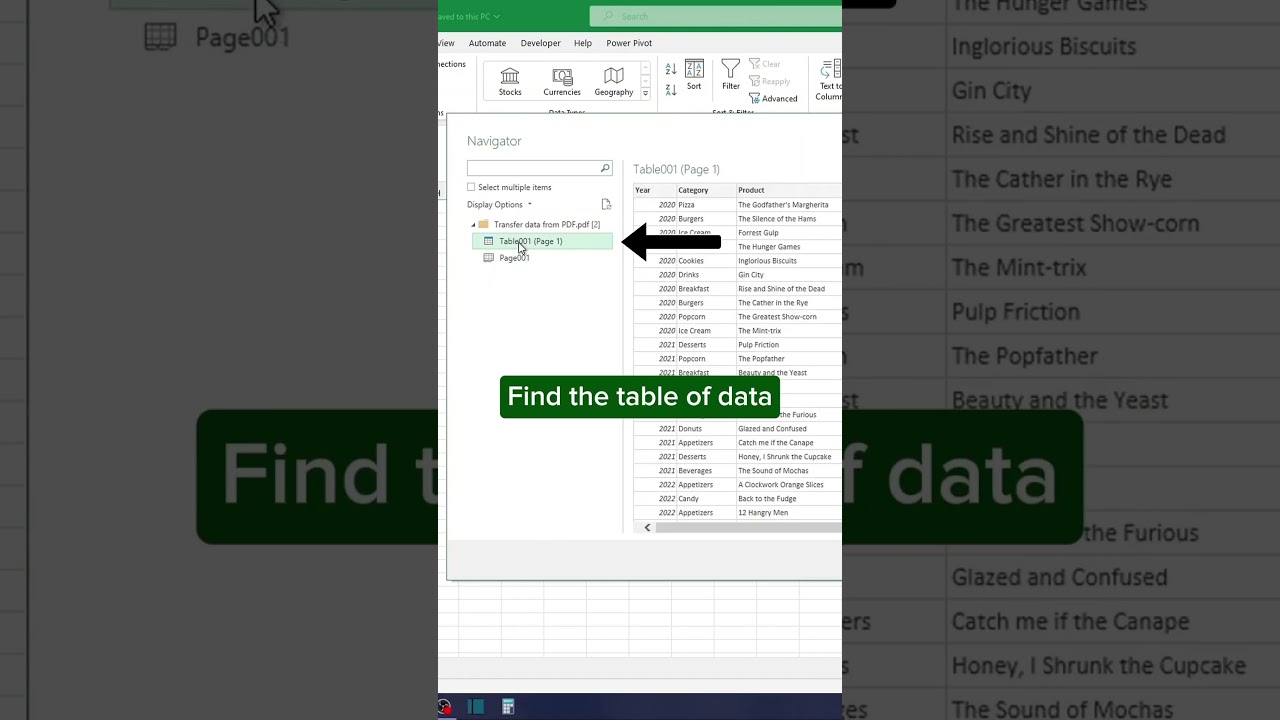 Transfer Data From PDF in Excel‼️ #excel